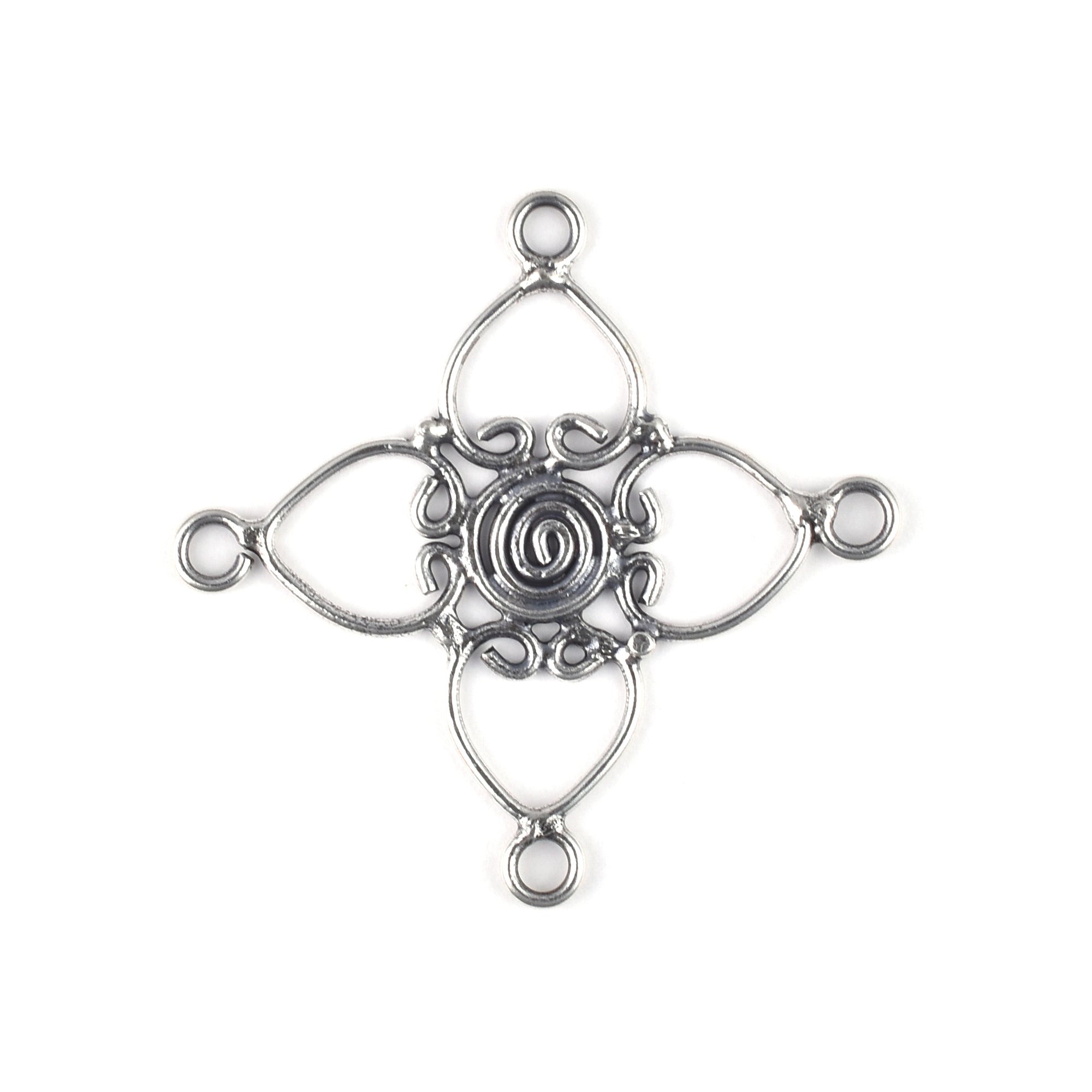 Sterling Silver 4-Way Chandelier Connector 10 Pieces – Rishashay